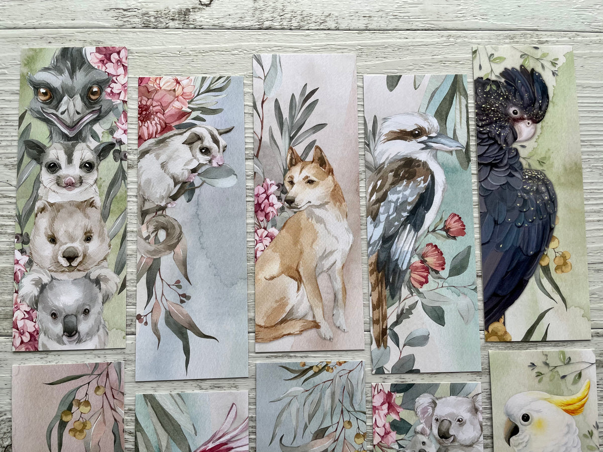Australian Animal Bookmarks set of 10 – Scattered Seed Co