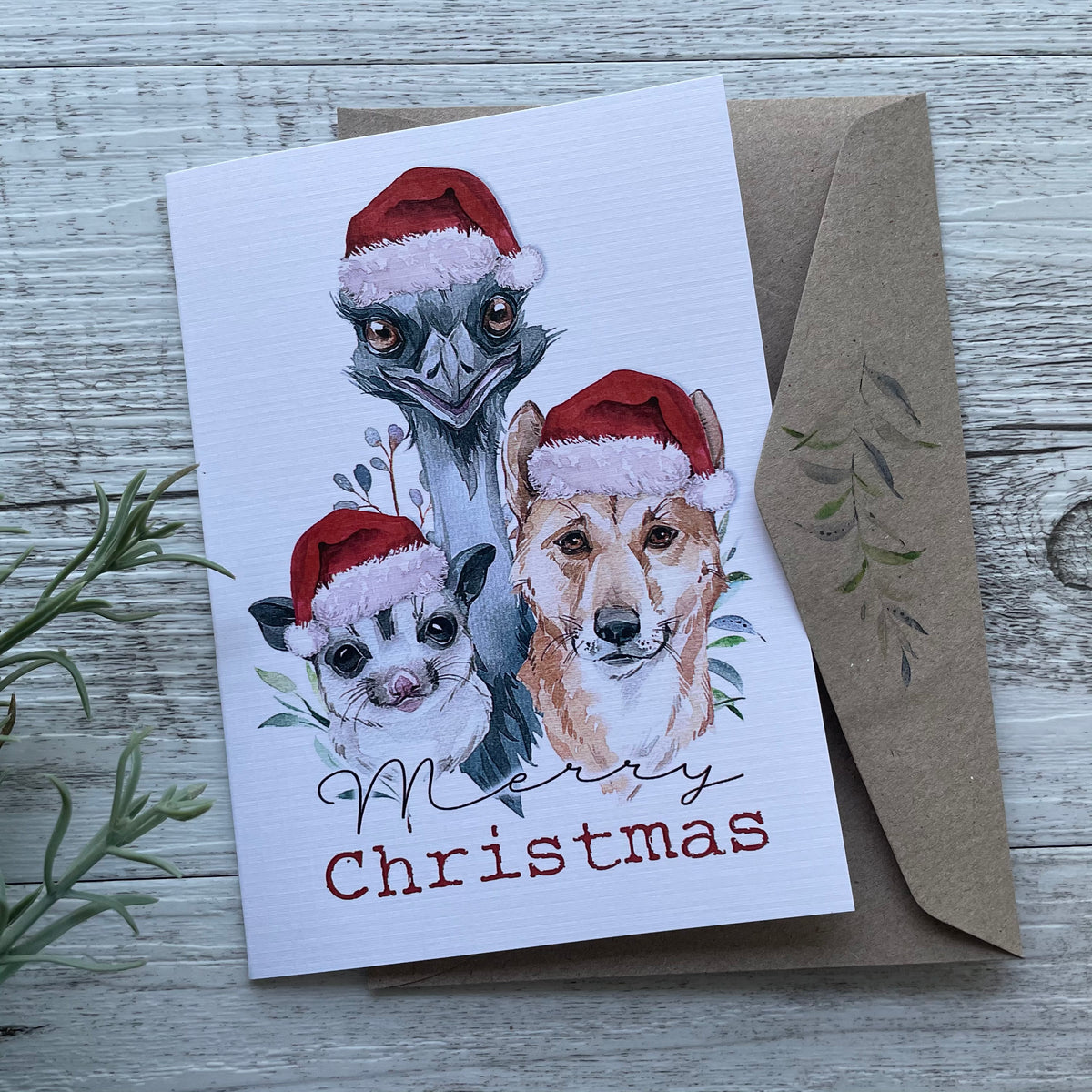 AUSTRALIAN ANIMALS CHRISTMAS Cards - set of 4 – Scattered Seed Co
