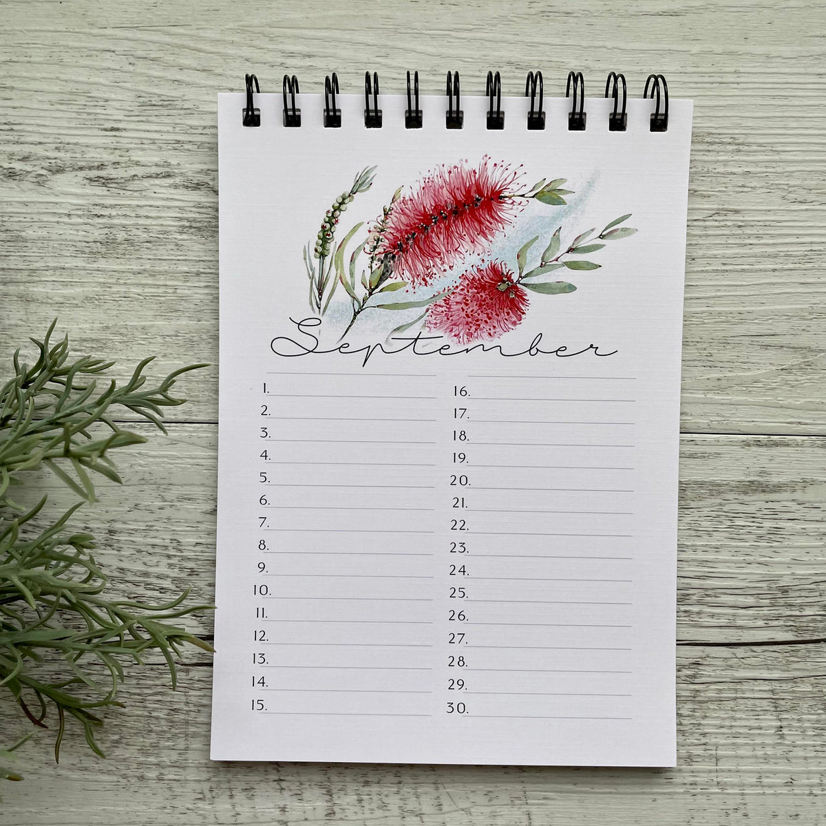 Australian Botanicals Perpetual Calendar - Birthday Record book ...