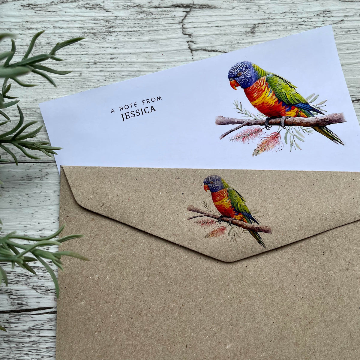 AUSTRALIAN RAINBOW LORIKEET Personalised Writing Paper Set of 20 ...