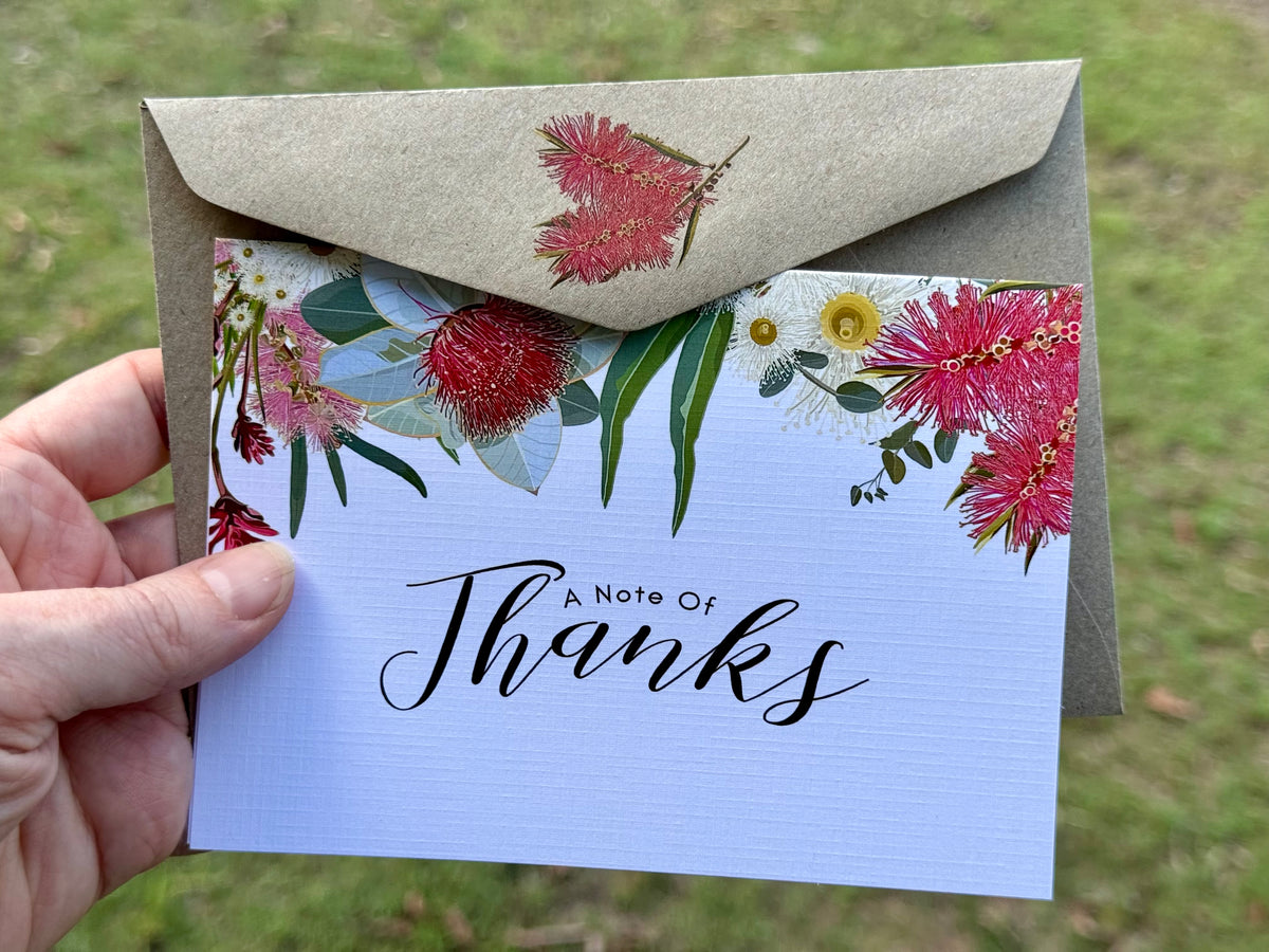AUSTRALIAN NATIVE FLORA Thank You greeting card – Scattered Seed Co