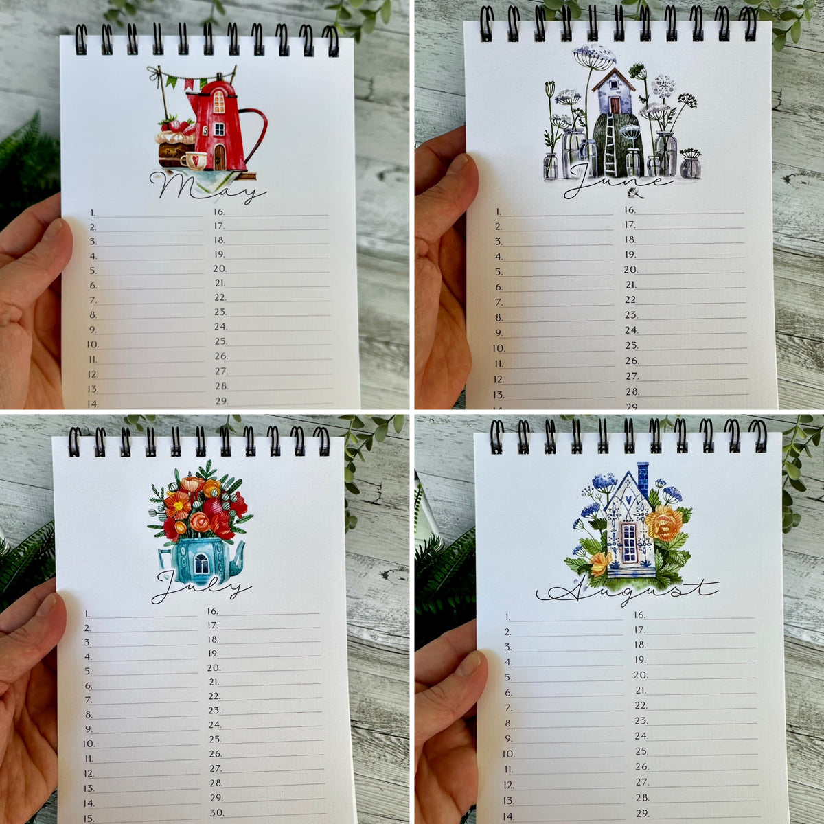 Mini Houses Perpetual Calendar - Birthday Record book – Scattered Seed Co