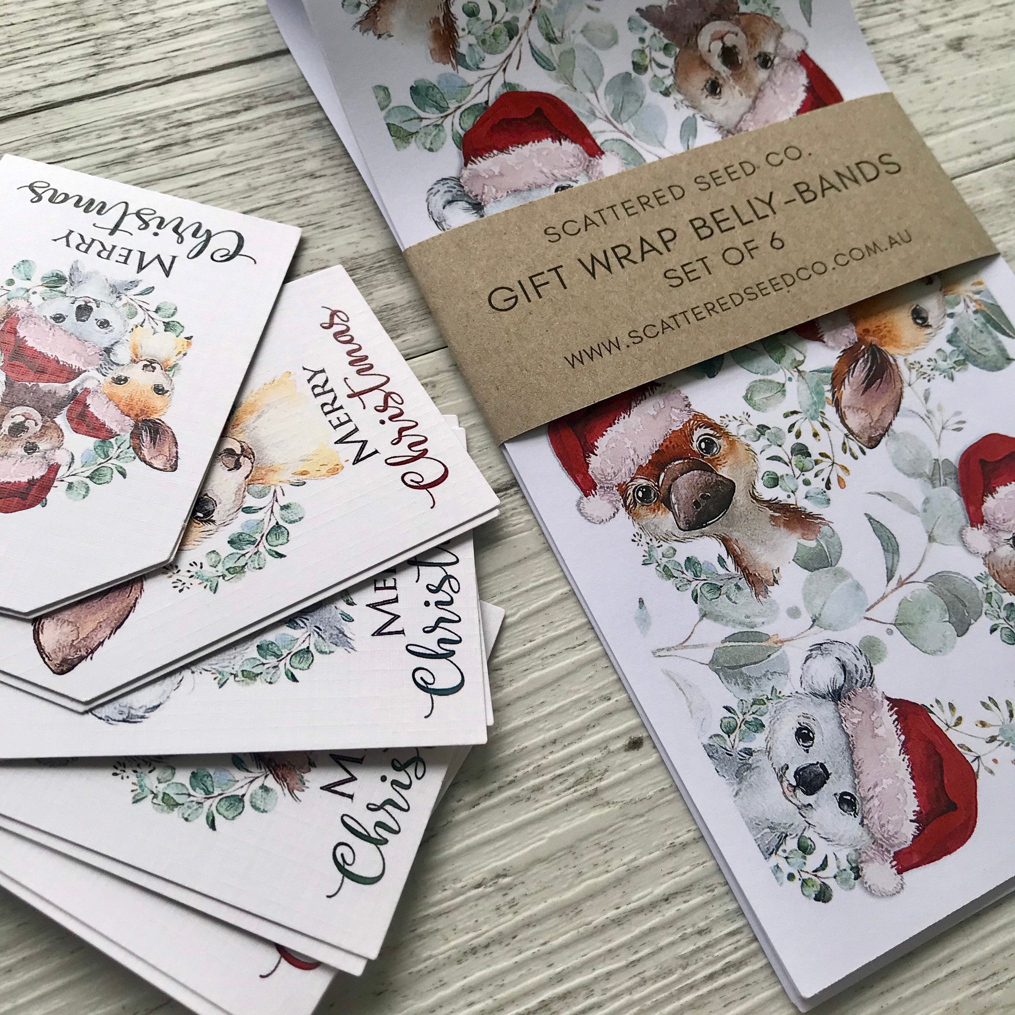 AUSTRALIAN ANIMALS Christmas Gift Wrap Belly-Bands – Scattered Seed Co