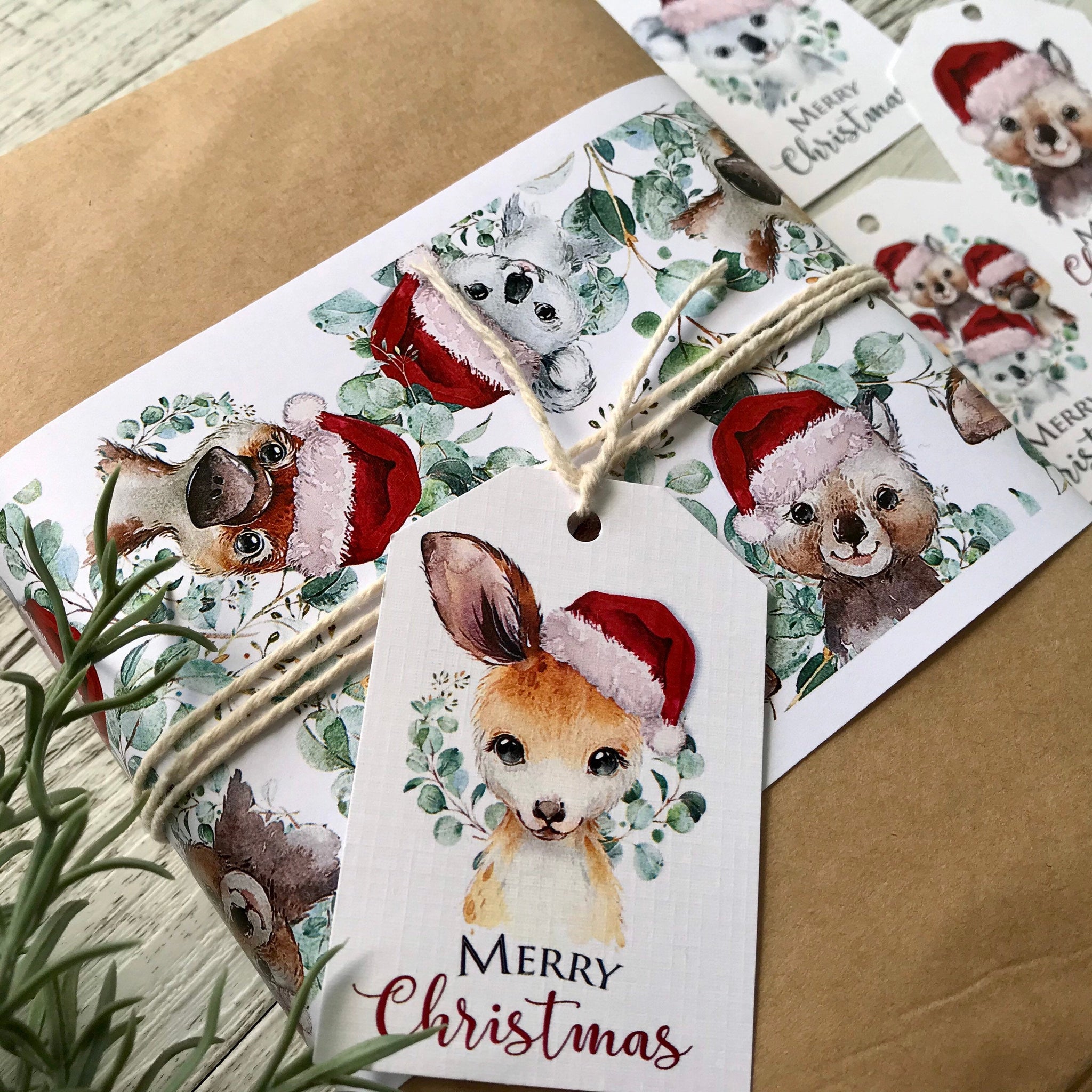 AUSTRALIAN ANIMALS Christmas Gift Wrap Belly-Bands – Scattered Seed Co
