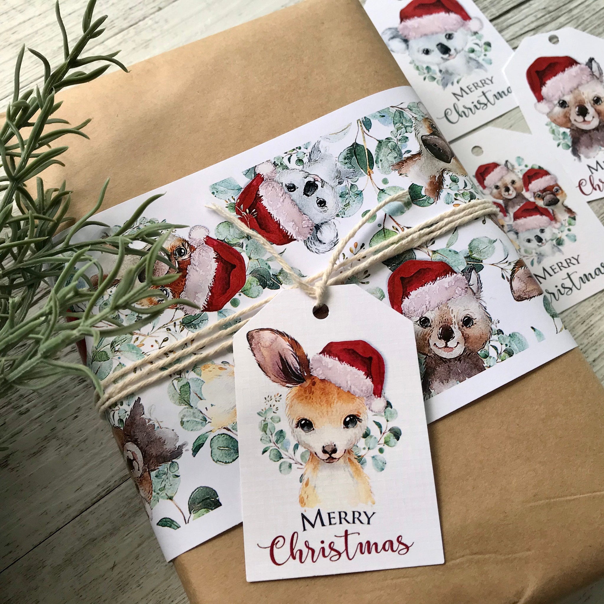 AUSTRALIAN ANIMALS Christmas Gift Wrap Belly-Bands – Scattered Seed Co