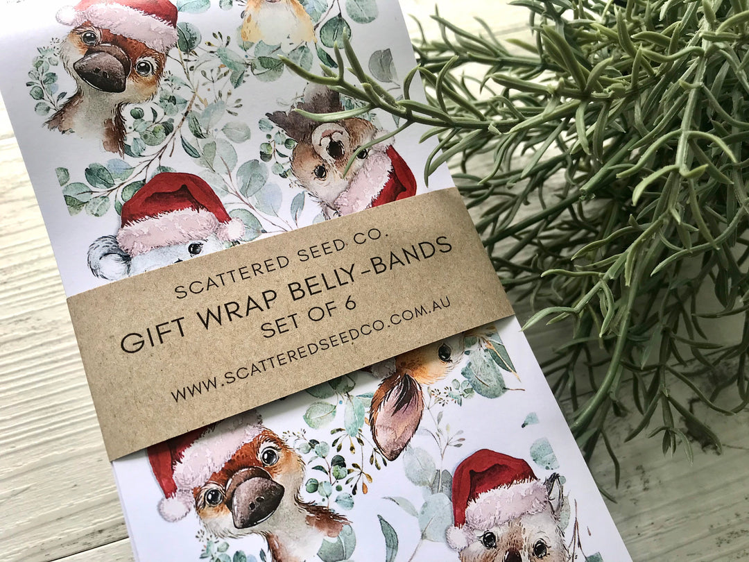 AUSTRALIAN ANIMALS Christmas Gift Wrap Belly-Bands – Scattered Seed Co