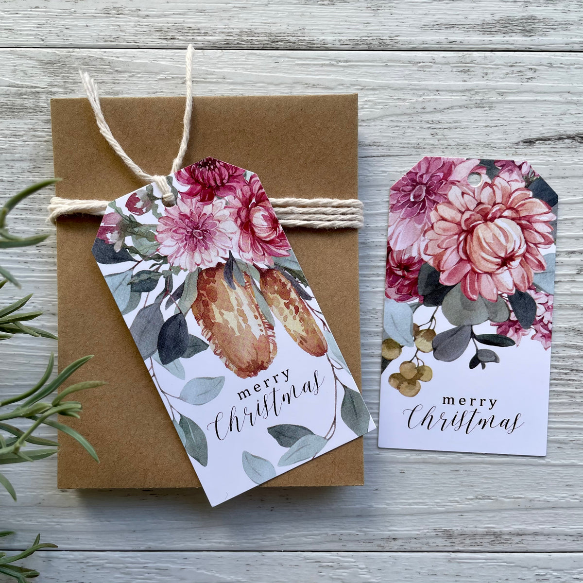 AUSTRALIAN NATIVE BOUQUET CHRISTMAS gift tags - New bigger size ...