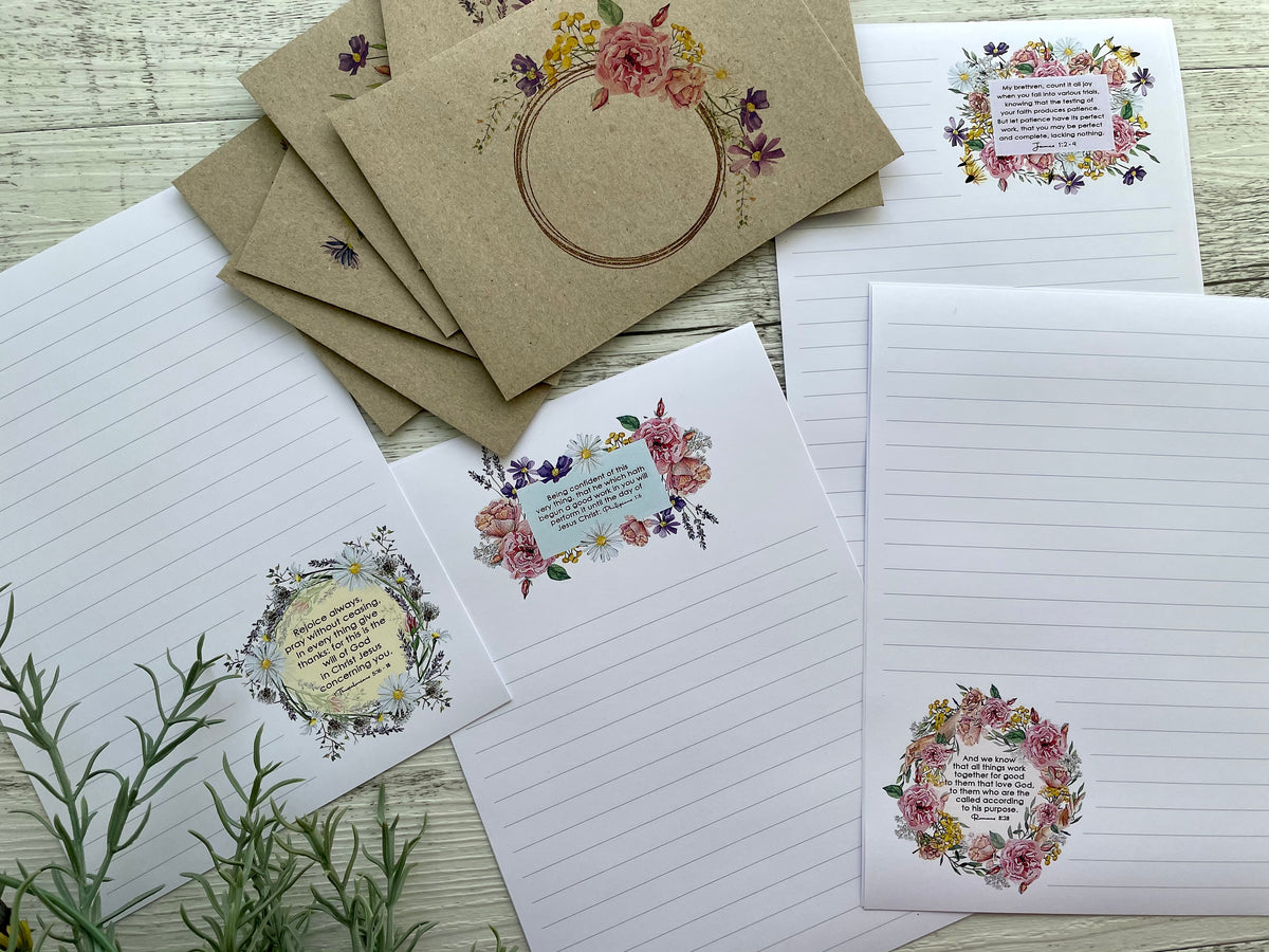 SCRIPTURE WILDFLOWER Writing Paper Set – Scattered Seed Co