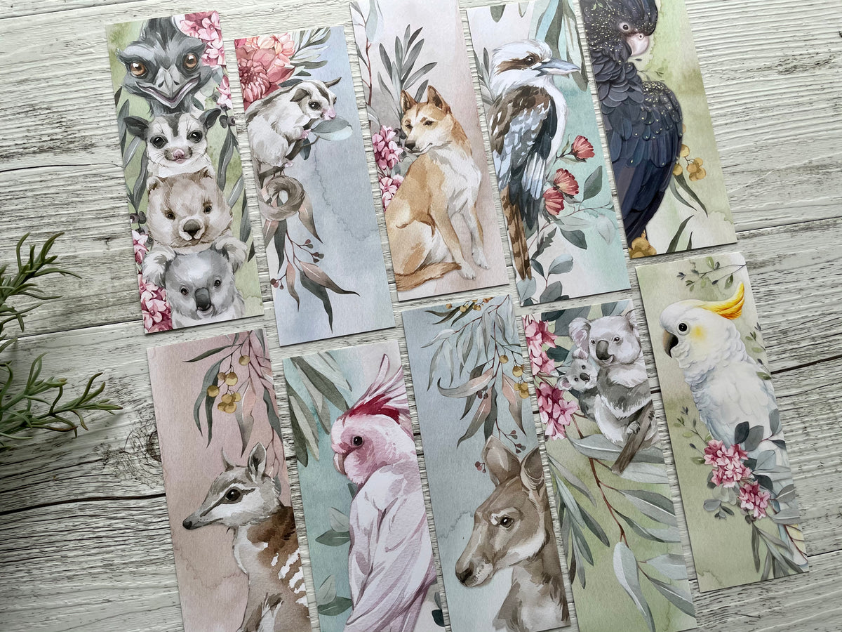 Australian Animal Bookmarks set of 10 – Scattered Seed Co